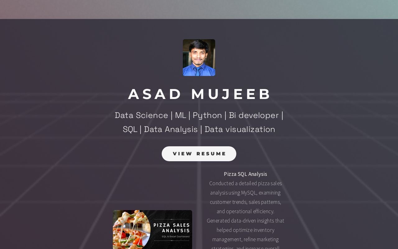 AsadMujeeb Data Science & Machine Learning Portfolio